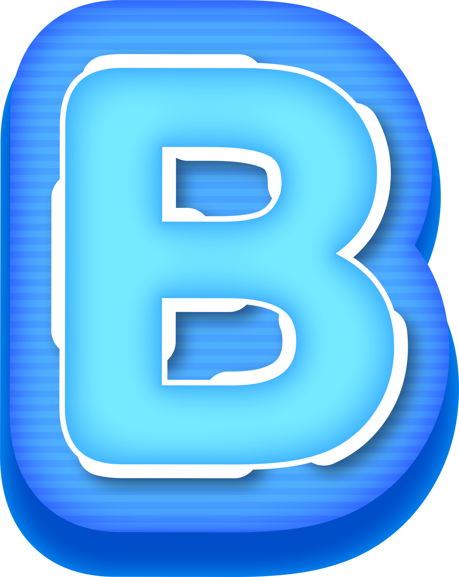 Letter B, Blue Tech Effect Alphabet 47406788 PNG