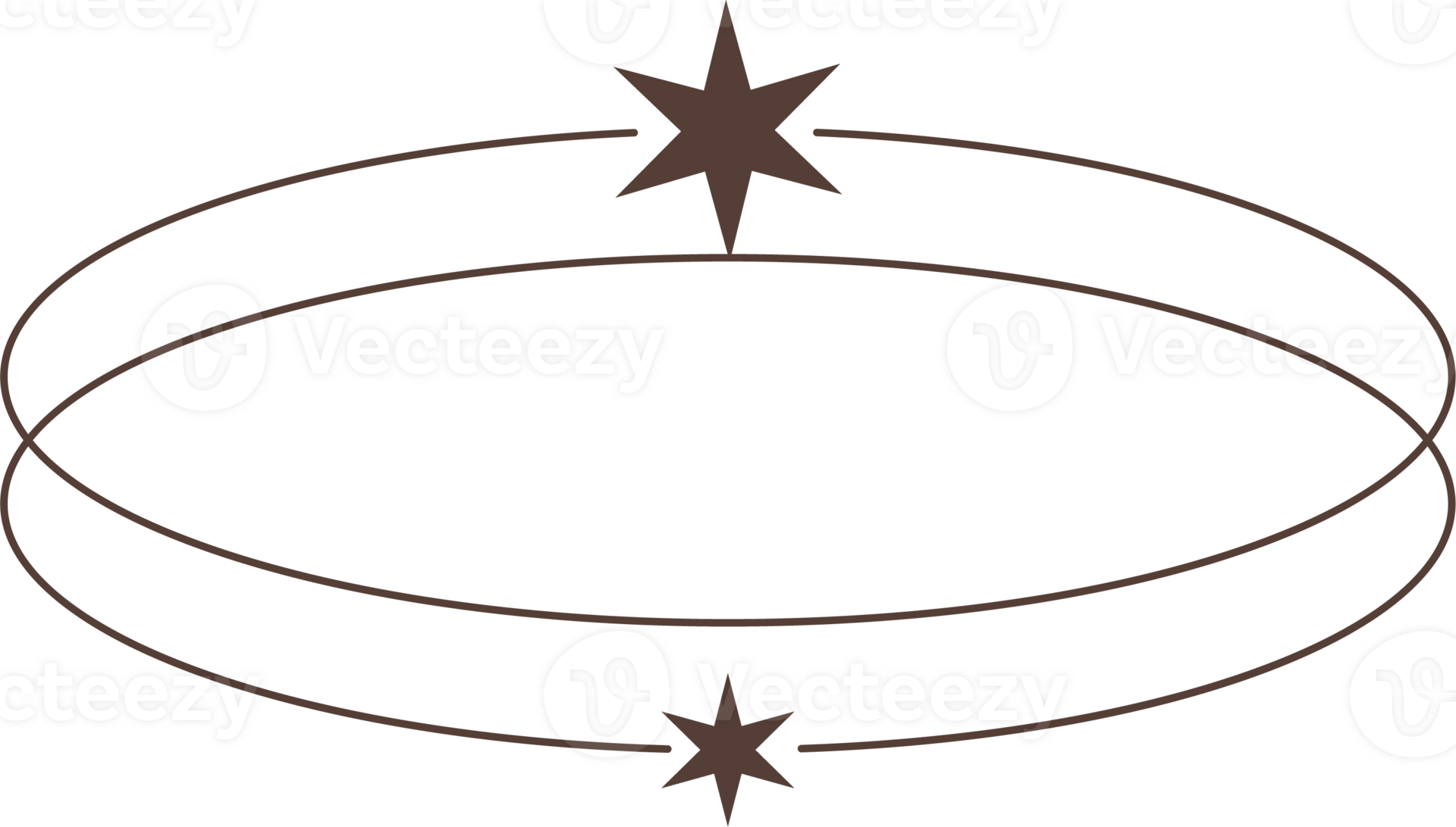 Aesthetic Frame And Shapes With Stars Minimal Y2k Outline Graphic