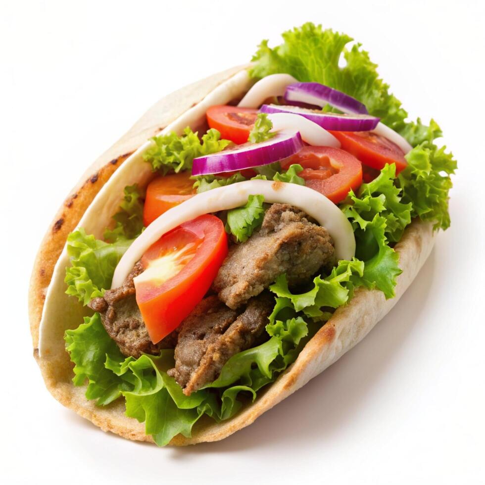 Halifax Donair isolated on a white background 47408529 Stock Photo at ...