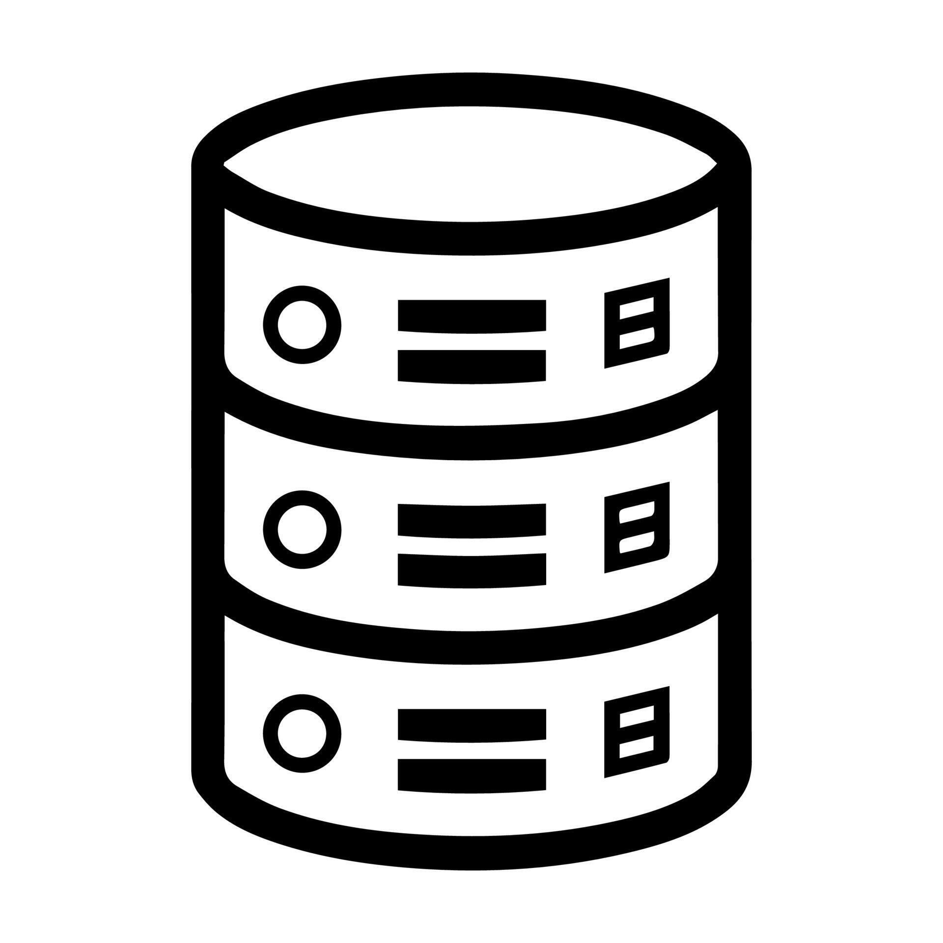 database icon or modern line symbol. line art and icon design with bold ...