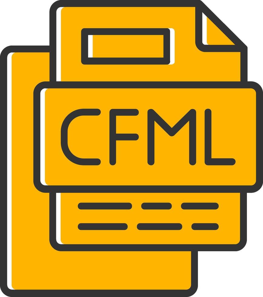 Cfml File Line Filled Slip Icon 47416649 Vector Art at Vecteezy