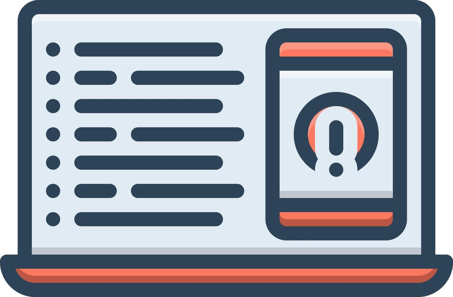 Color icon for code issue 47417133 Vector Art at Vecteezy