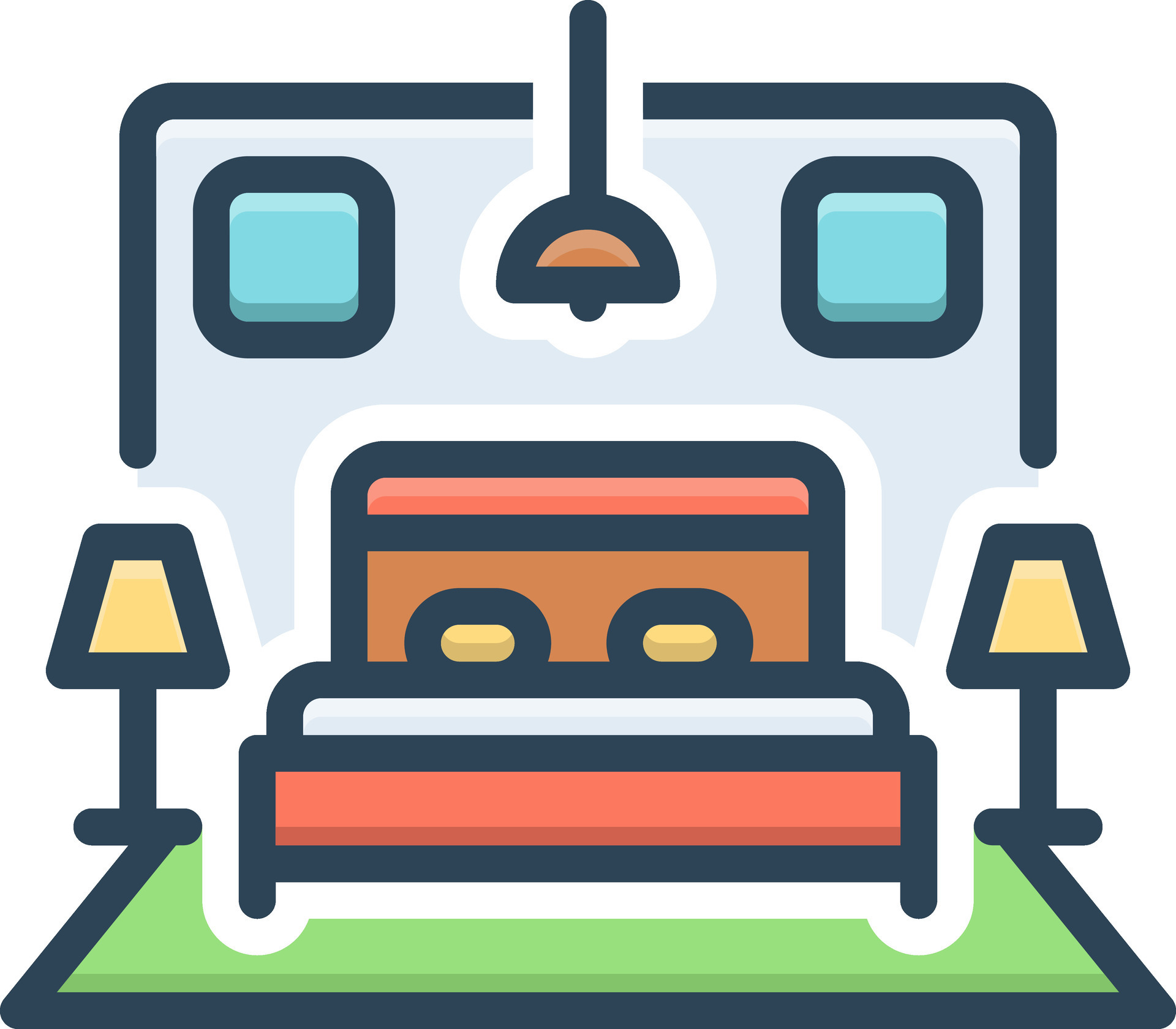 Color icon for bedroom 47417212 Vector Art at Vecteezy