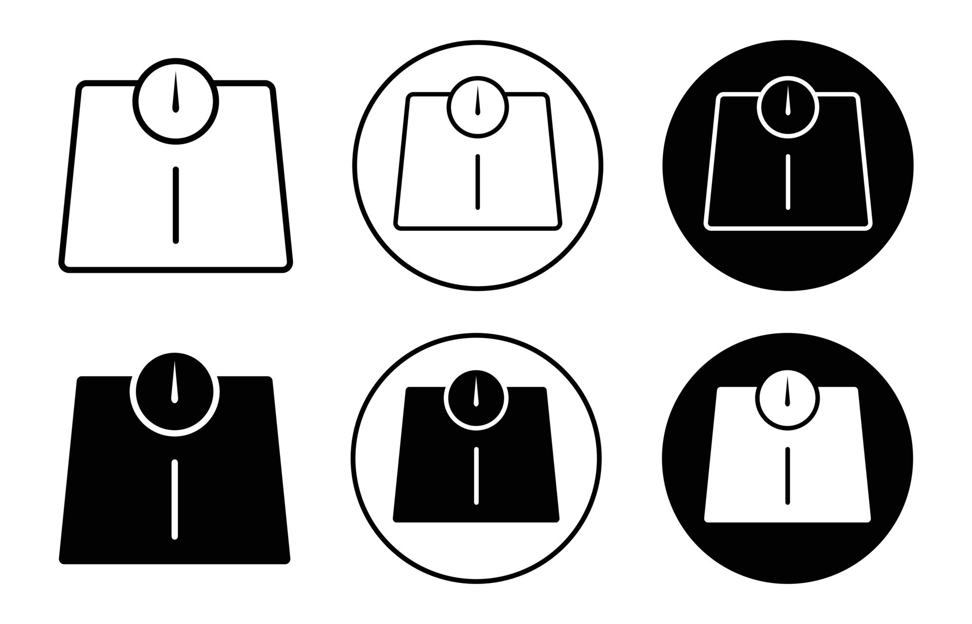 Weight Scales Icon Outline Flat Icon 47418930 Vector Art At Vecteezy