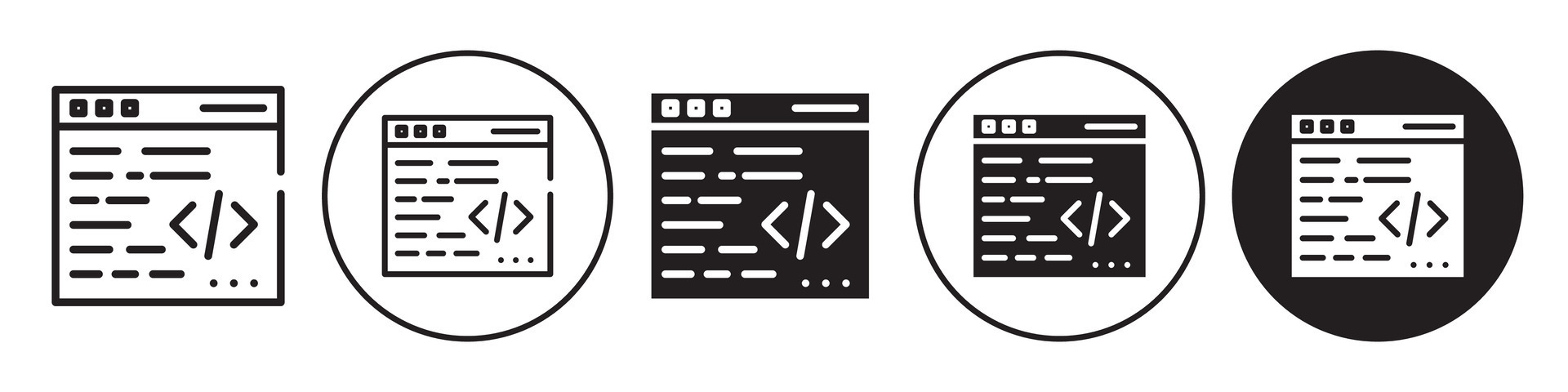 Coding icon set collection for web 47420216 Vector Art at Vecteezy