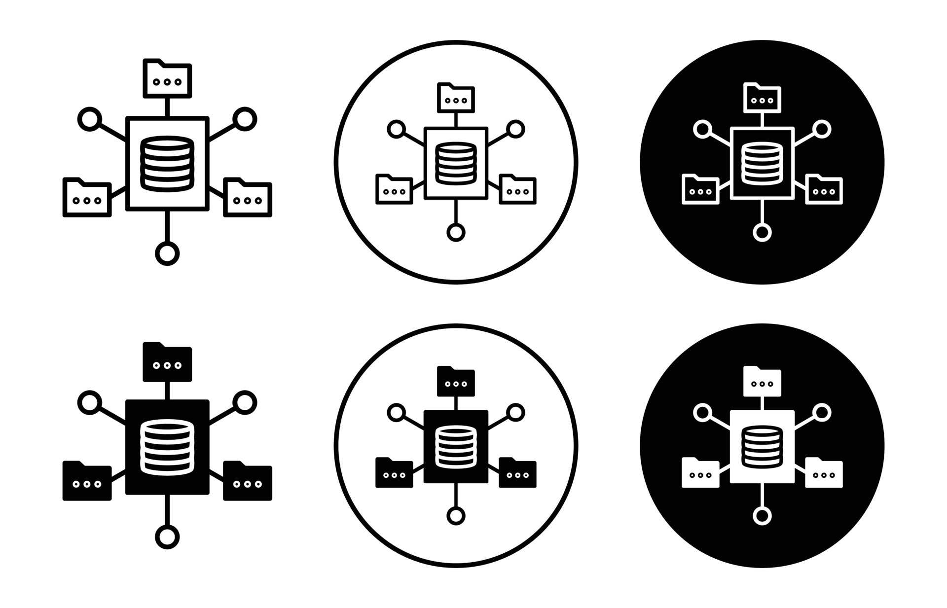 Data architecture icon logo collection set 47420355 Vector Art at Vecteezy