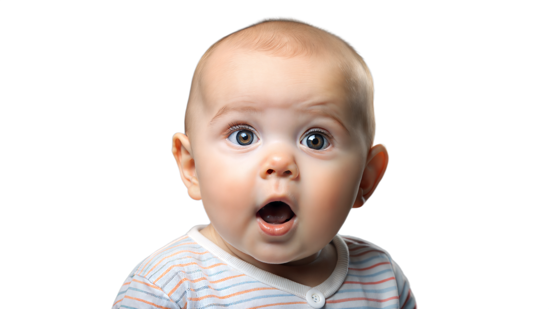 A Confused Baby With Wide Eyes and Open Mouth 47420478 PNG