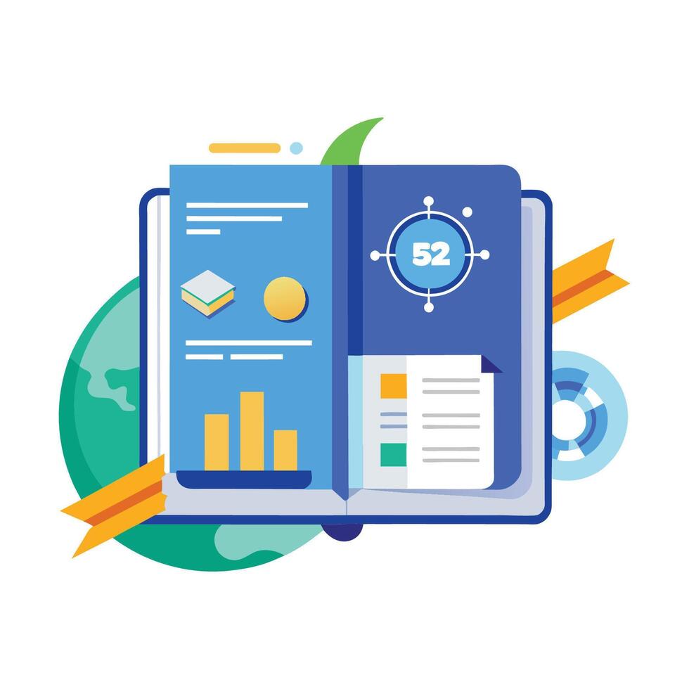 Data Exploration Codebook Flat Illustration On White Background
