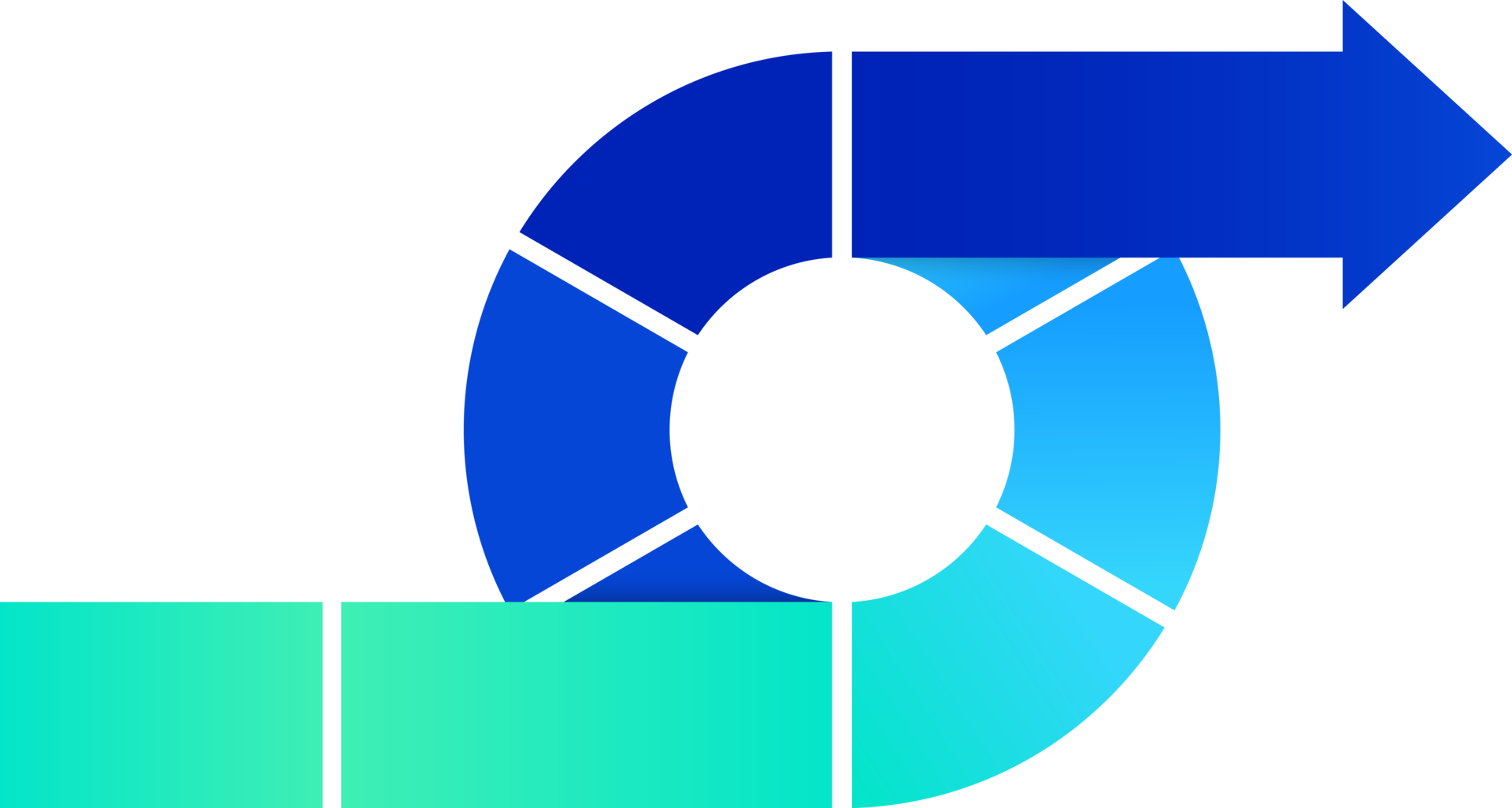 Agile process flow diagram infographic, 6 step options modern blue ...