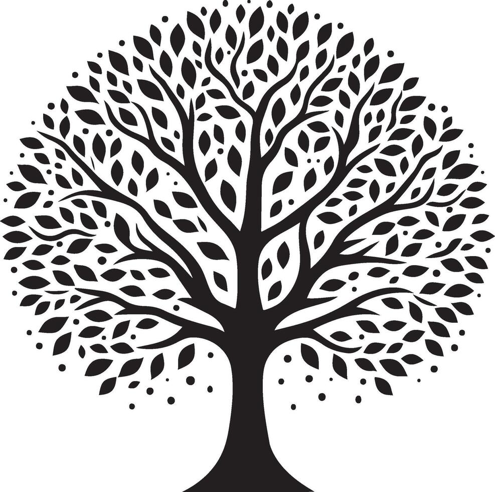 simple tree decor silhouette image 47425811 Vector Art at Vecteezy