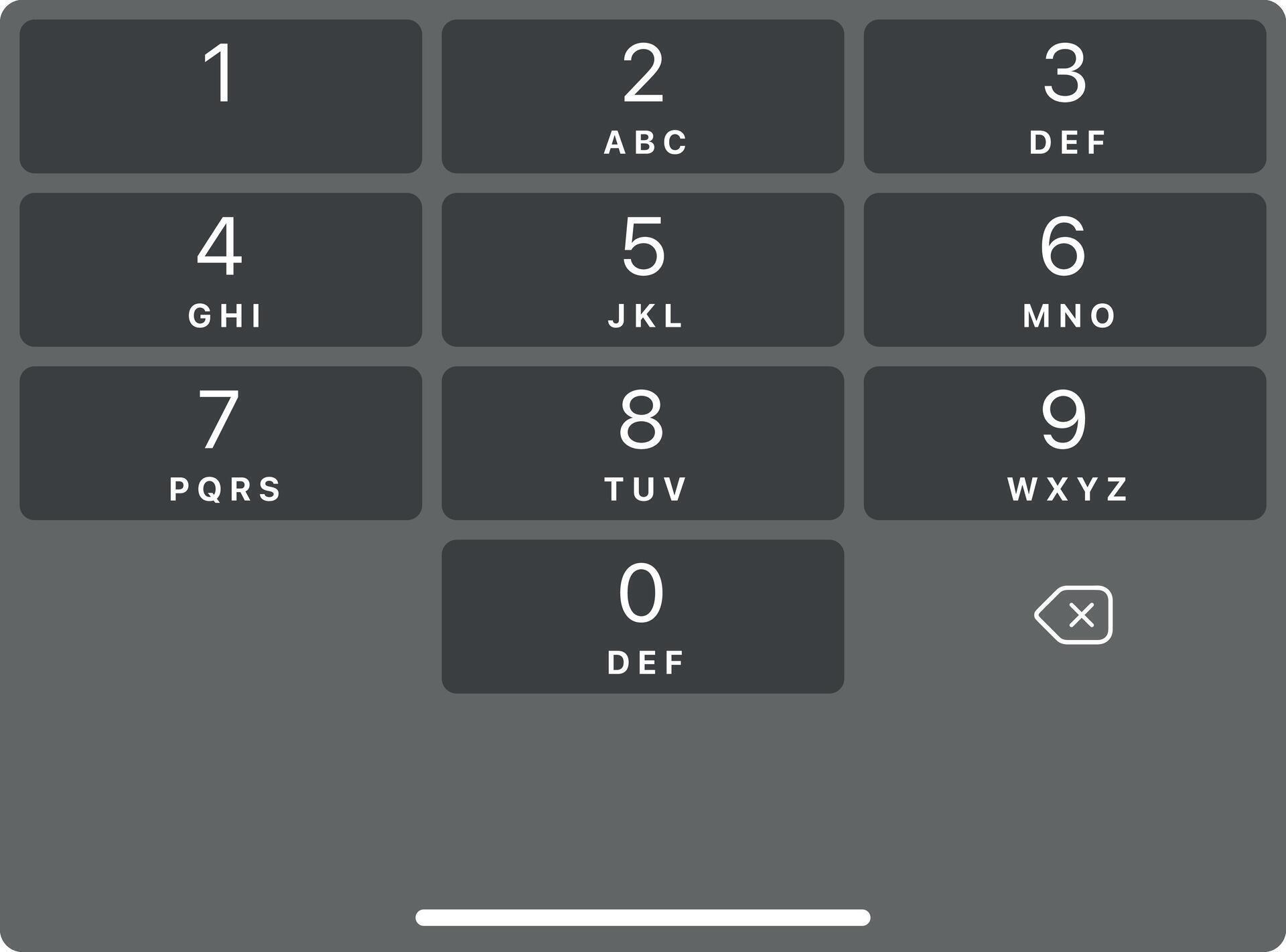 Smartphone dial keypad with numbers and letters. Interface keypad for ...