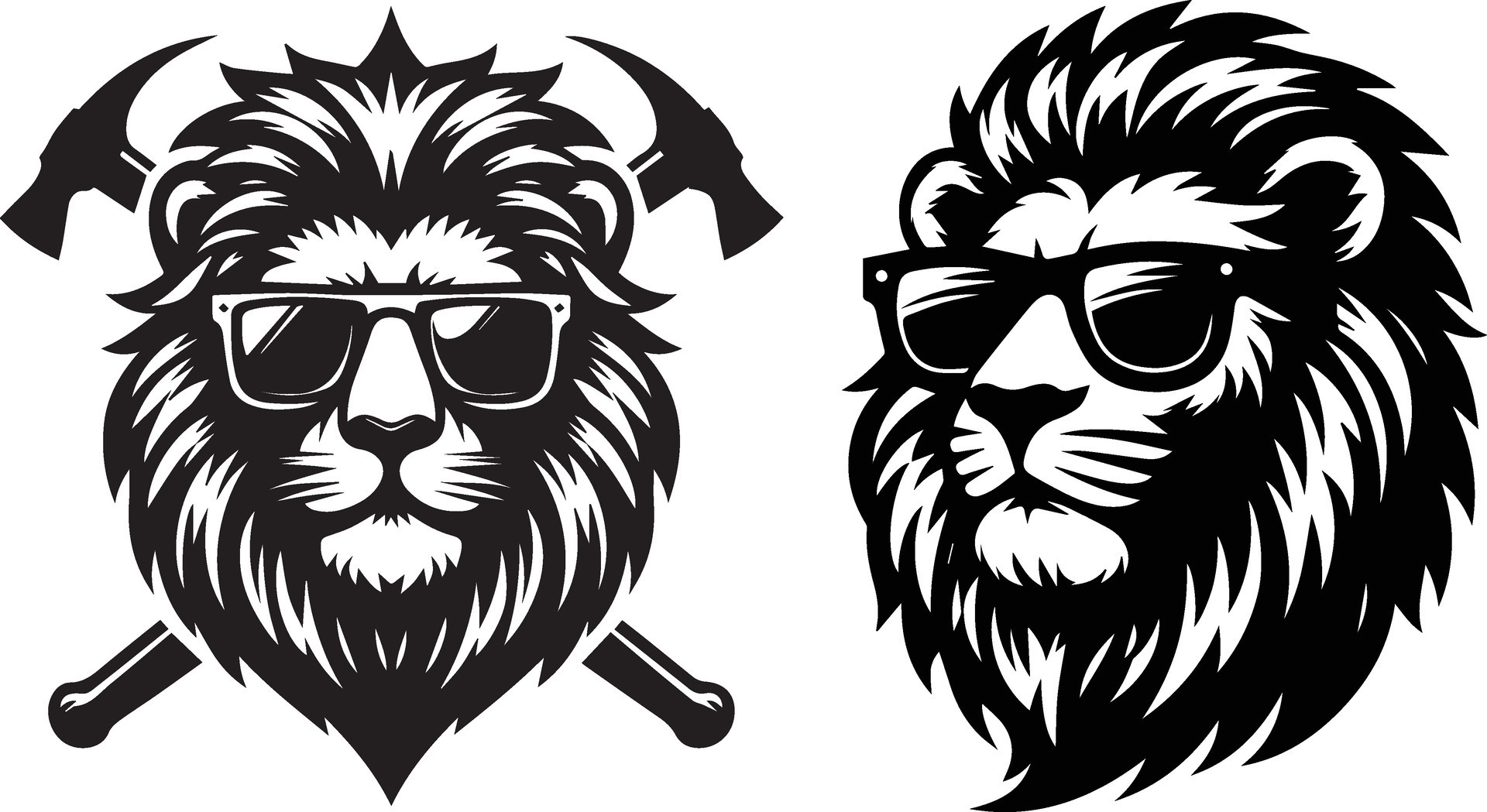 lion head with sunglasses and illustrator 47427785 Vector Art at Vecteezy