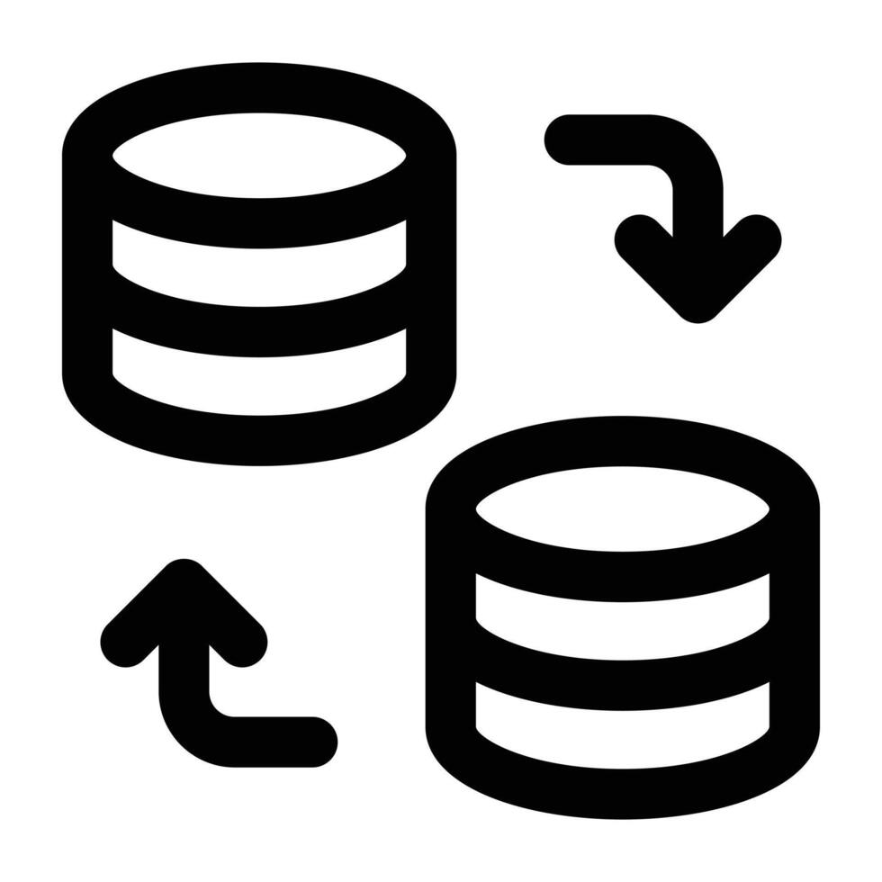 Simple Data Migration icon. The icon can be used for websites, print ...
