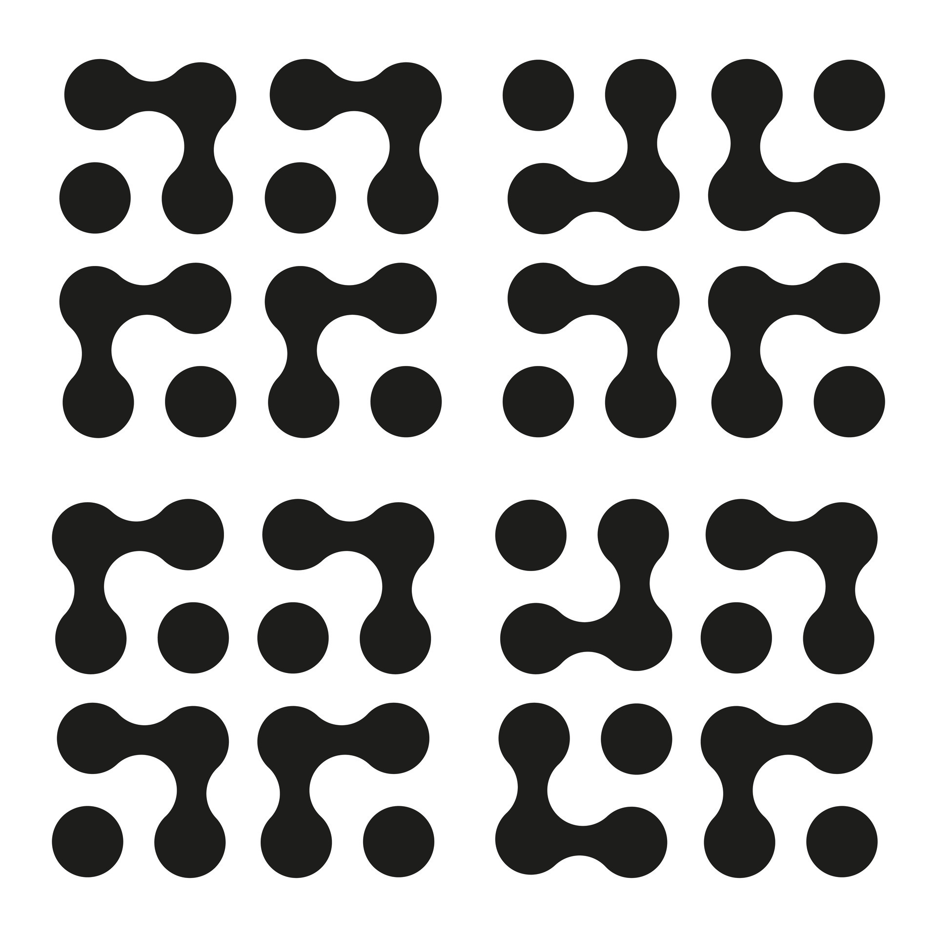 Connected Dots Circles Simple Organic Pattern Innovation Abstract Sign Metaball Icon Point