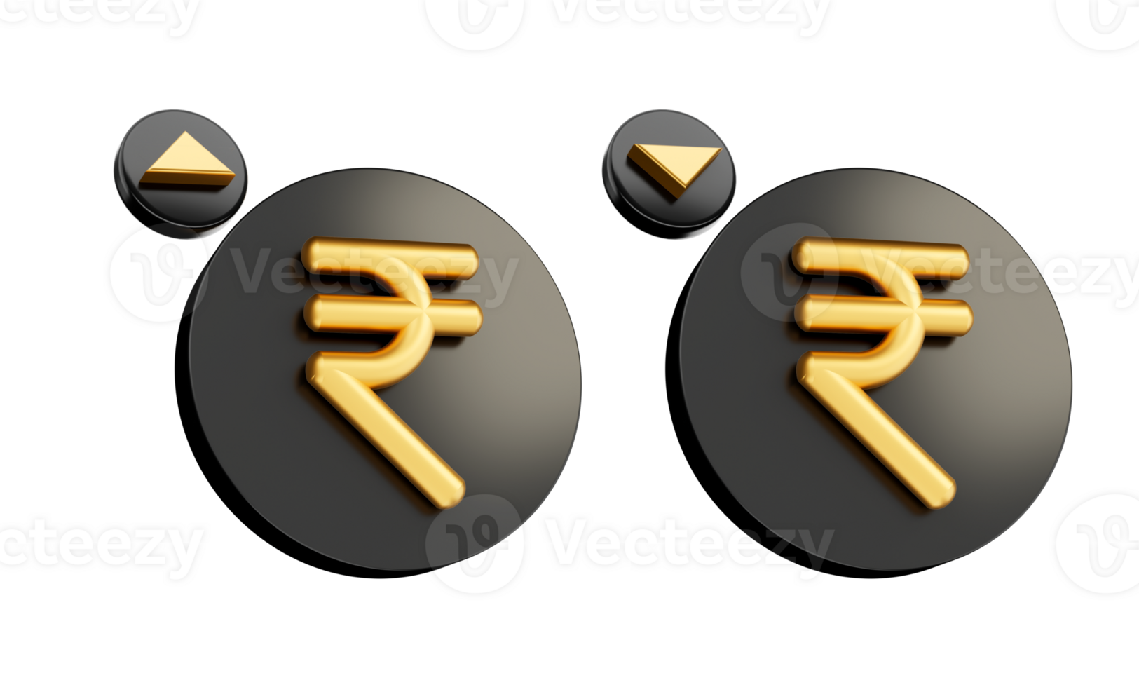 Indian Rupee symbol increase and decrease icon. Money 3d illustration 47429765 PNG