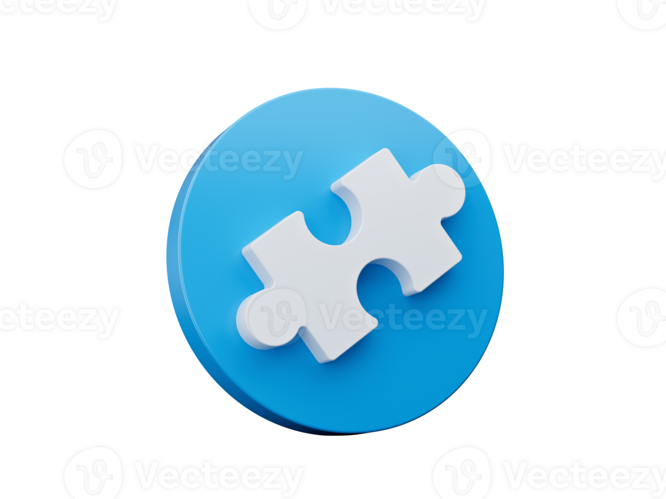 Blue 3D jigsaw puzzle icon 3d illustration 47429867 PNG