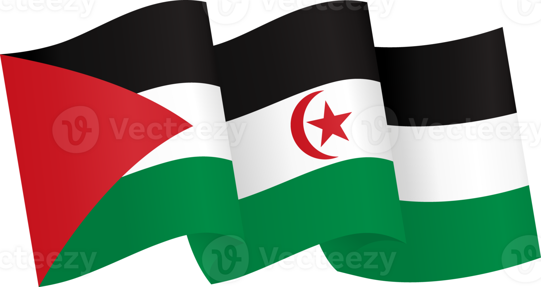 Western Sahara Flag Wave 47430238 Png