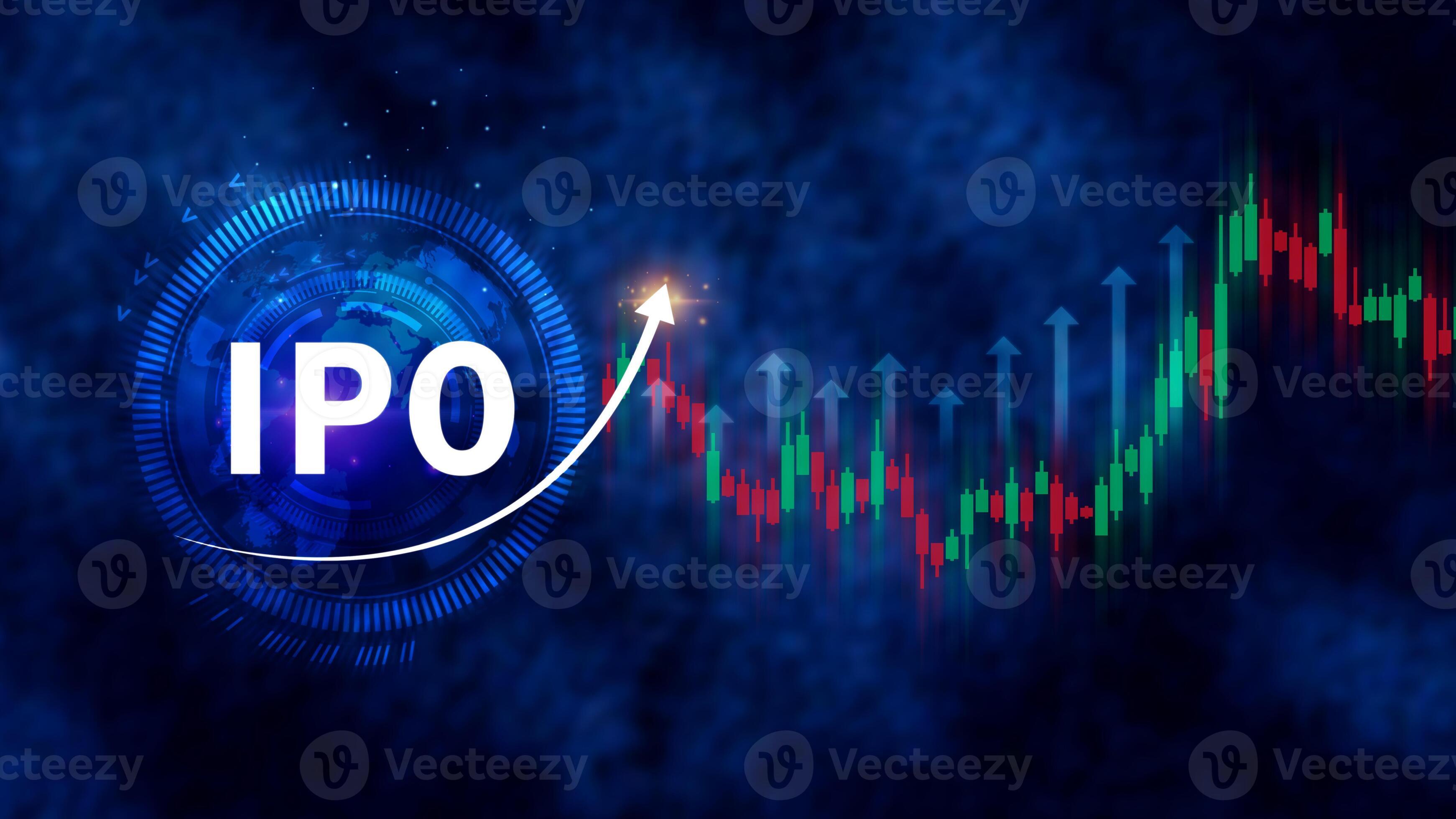 IPO, Initial public offering concept, virtual IPO word with stock graph ... IPO, Initial public offering concept, virtual IPO word with stock graph ...