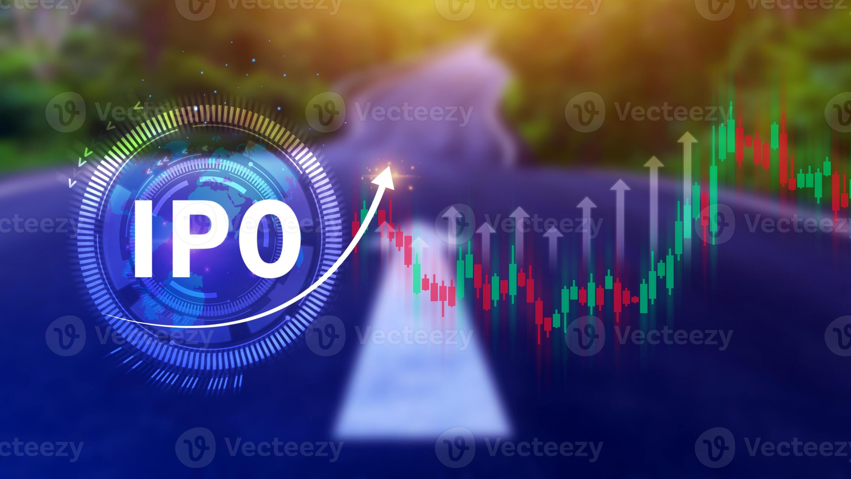 IPO, Initial public offering concept, virtual IPO word with stock graph ... IPO, Initial public offering concept, virtual IPO word with stock graph ...
