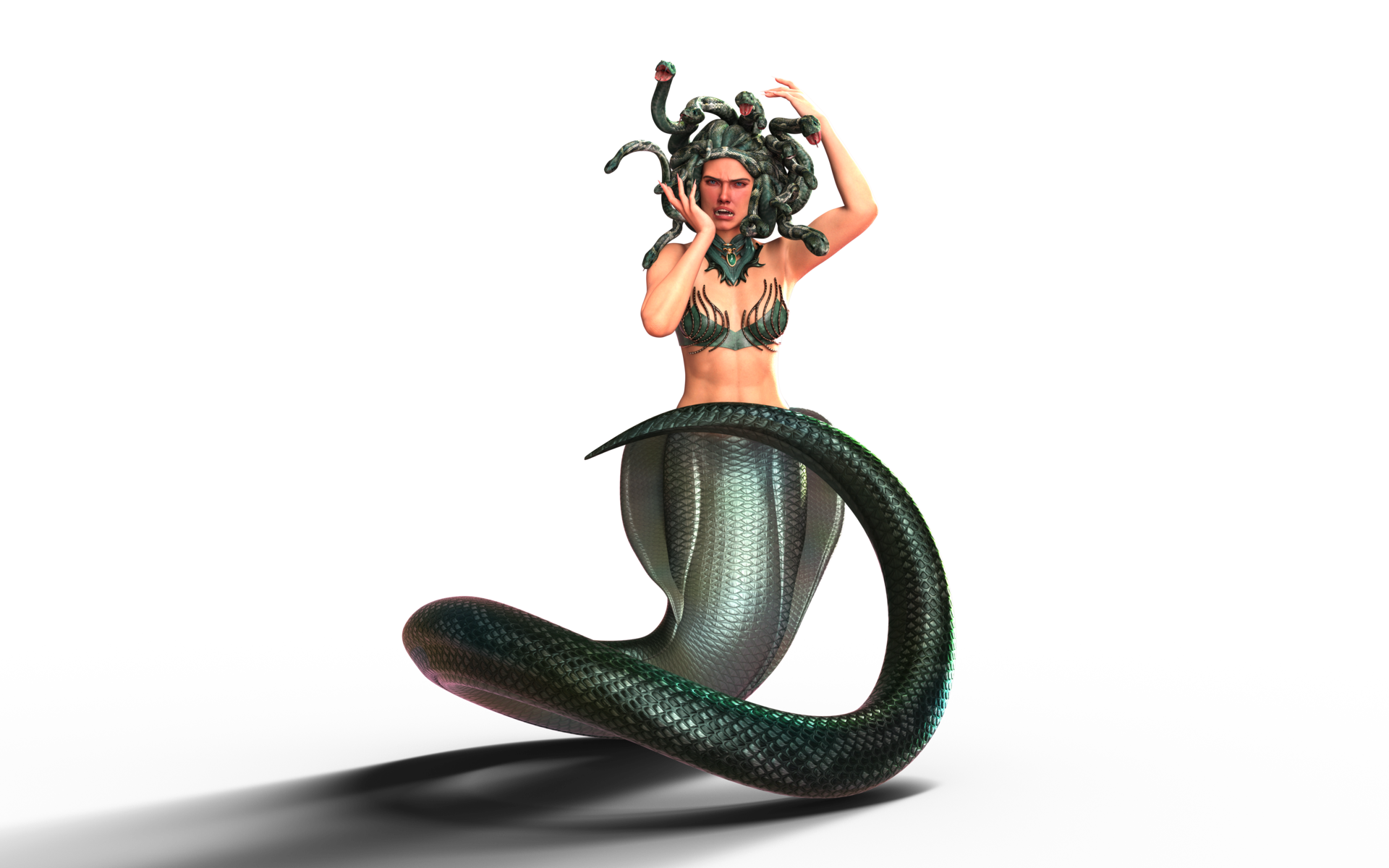 3d Illustration Pose Of The Grecian Mythological Medusa 47432925 Png