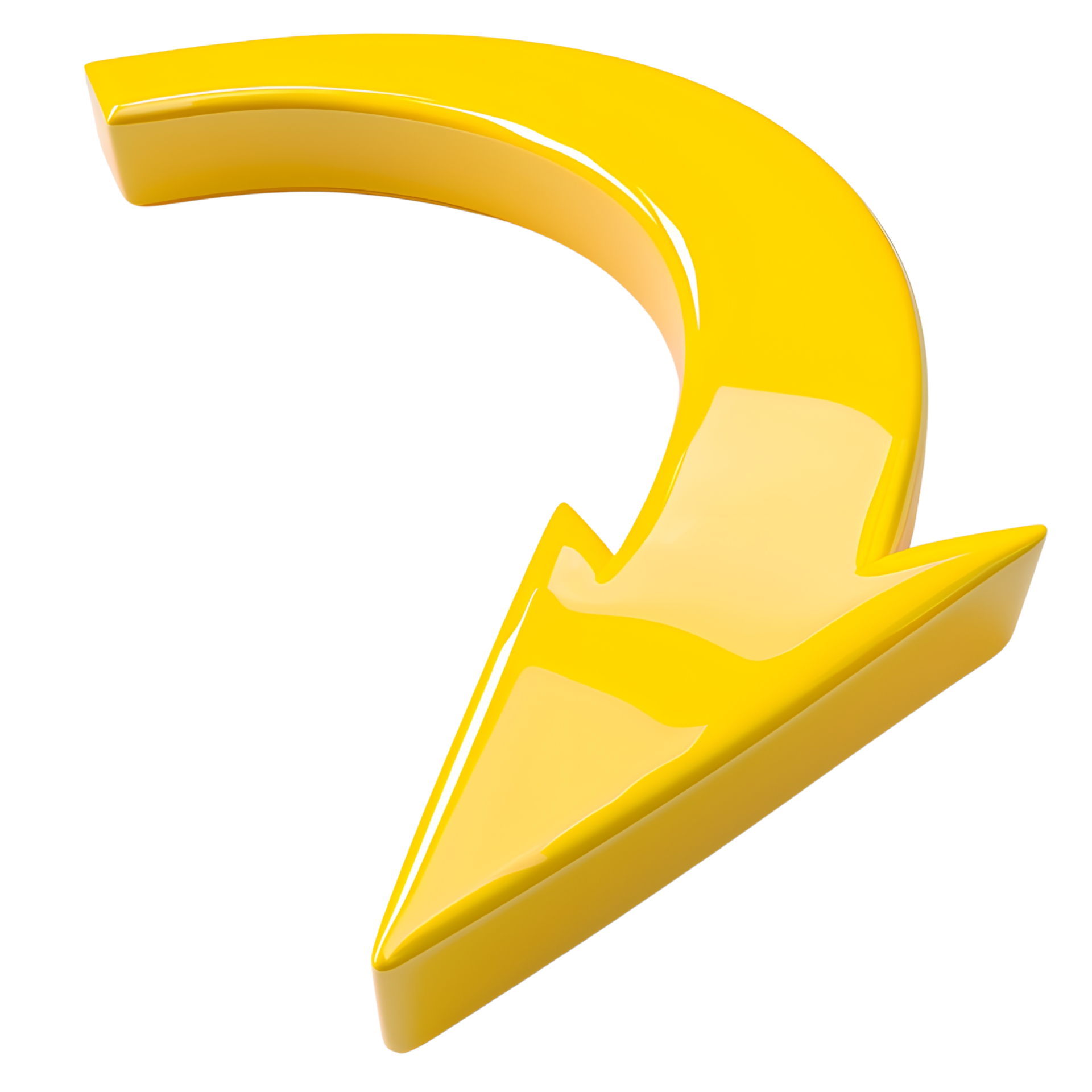 3D curved yellow arrow 47433986 PNG 3D curved yellow arrow 47433986 PNG