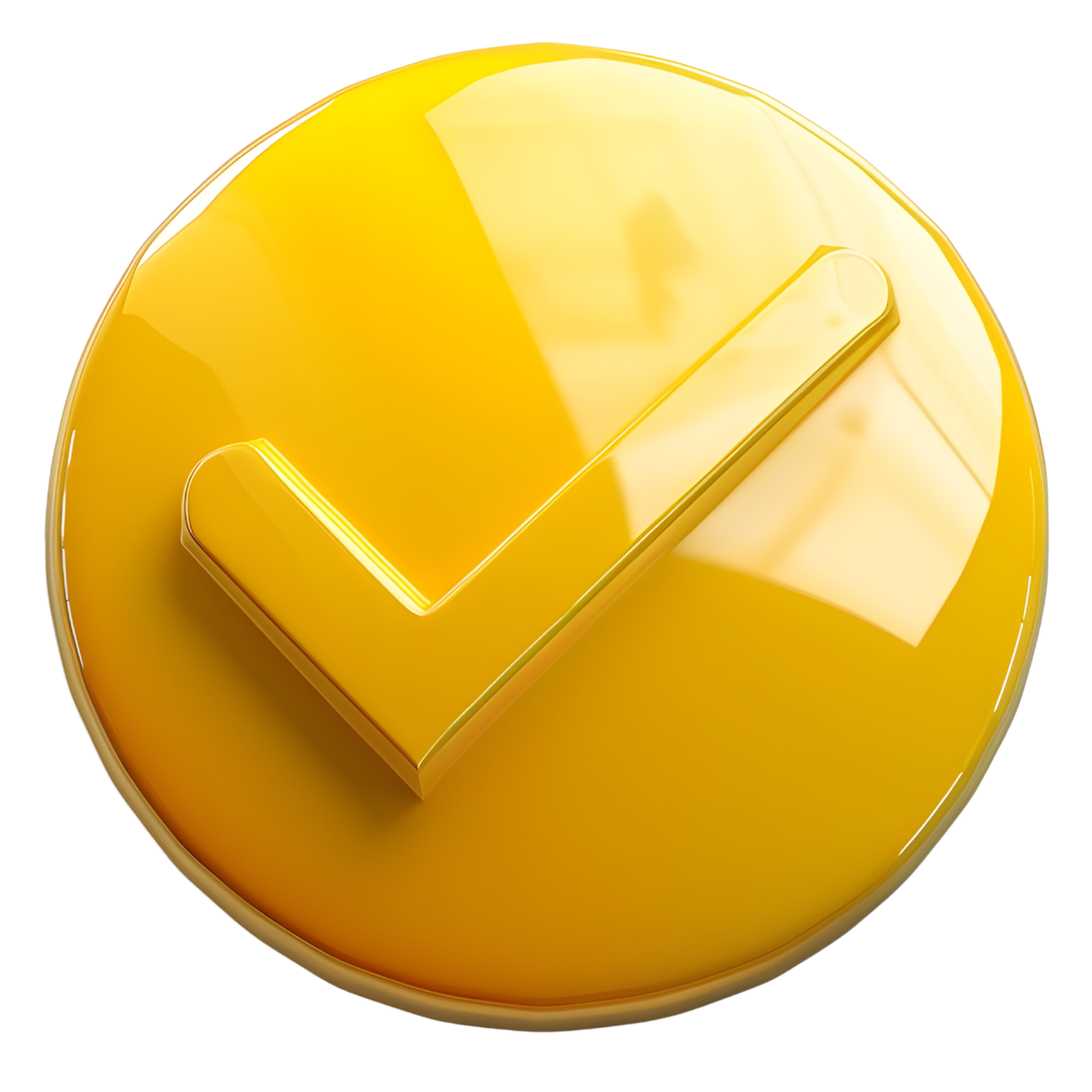 Yellow Check mark icon. 47434015 PNG