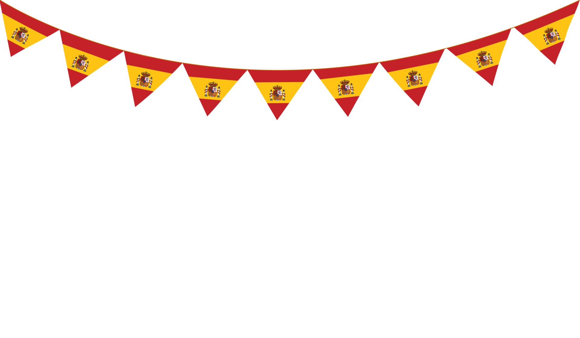 Round Spain flag decoration.Spanish flag bunting 47434087 PNG