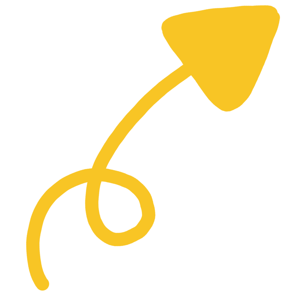 cute yellow arrow 47434170 PNG