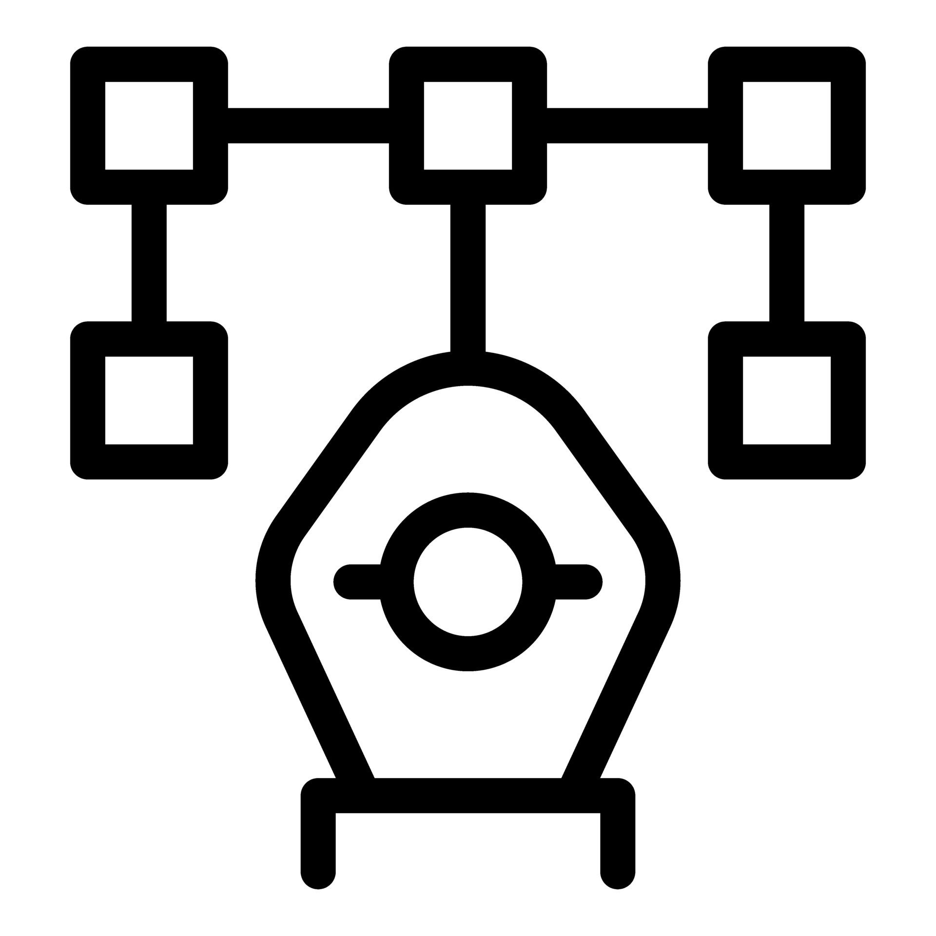 Data processing system managing multiple connections 47438481 Vector ...