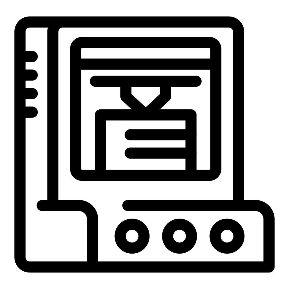 3d Printer Printing A Document Icon 47438544 Vector Art At Vecteezy