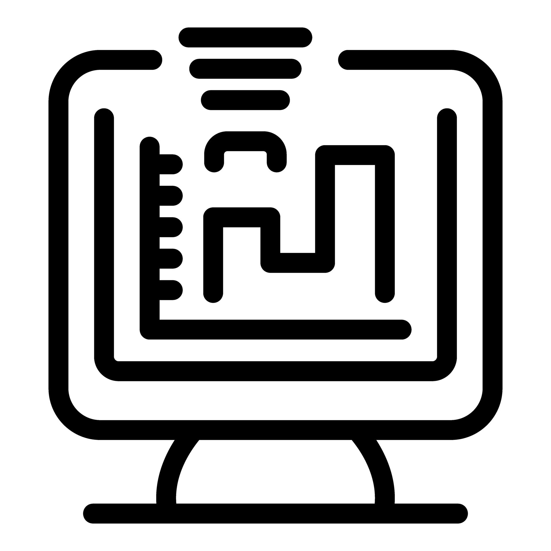 Computer showing statistics graph with financial bars charting 47438726 ...