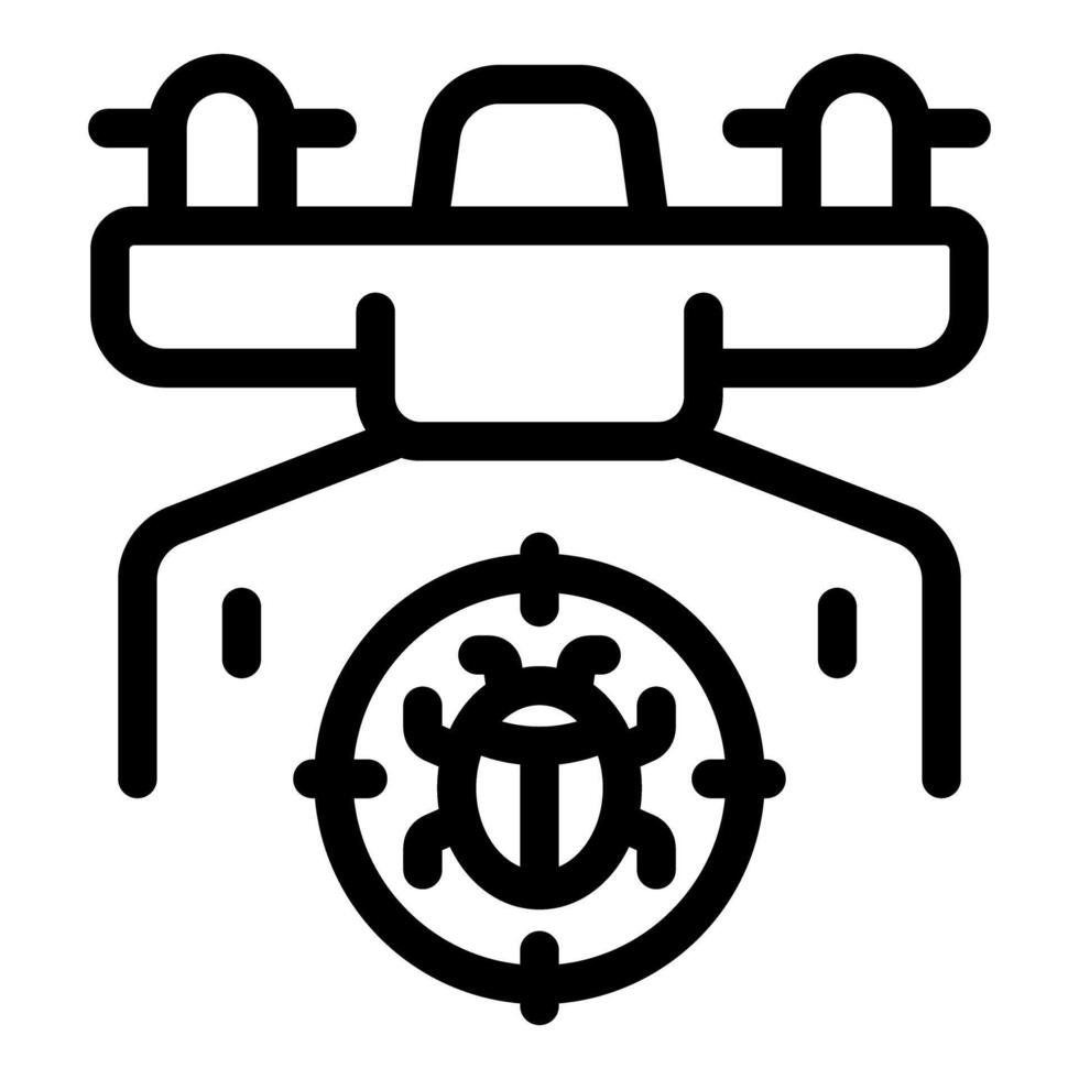 Drone Detecting Computer Bug With Target Symbol 47438762 Vector Art At 6276