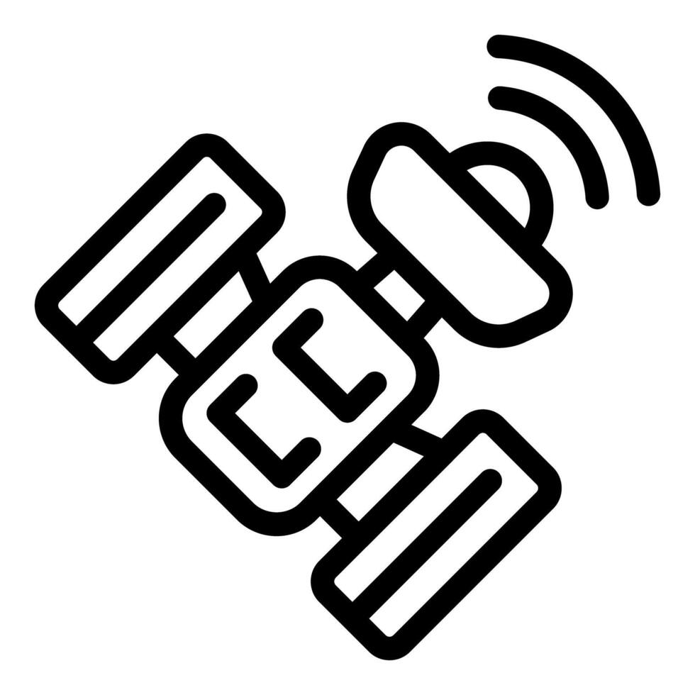 Space Satellite Transmitting Signals From Orbiting Earth 47438889