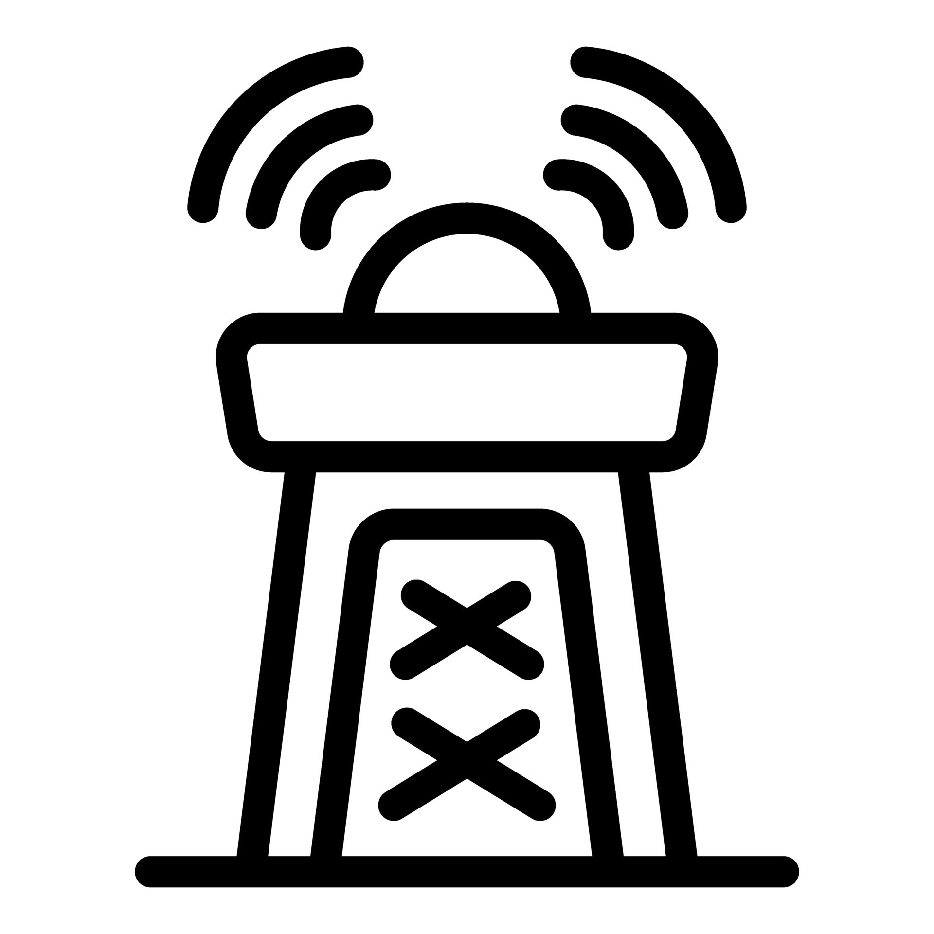 Radio tower transmitting signals for communication 47438890 Vector Art at Vecteezy