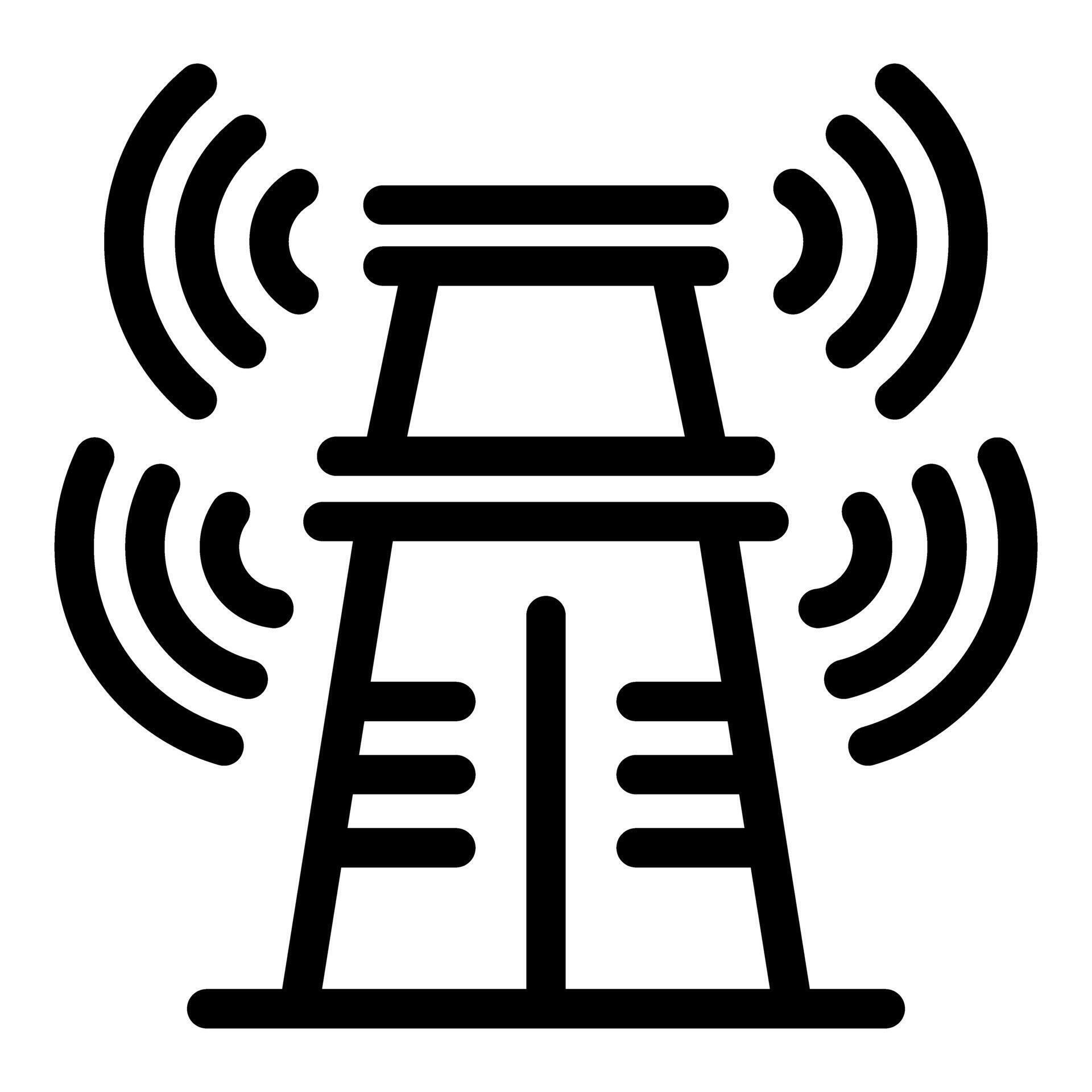 Radio tower transmitting signals for long distance communication 47439550 Vector Art at Vecteezy