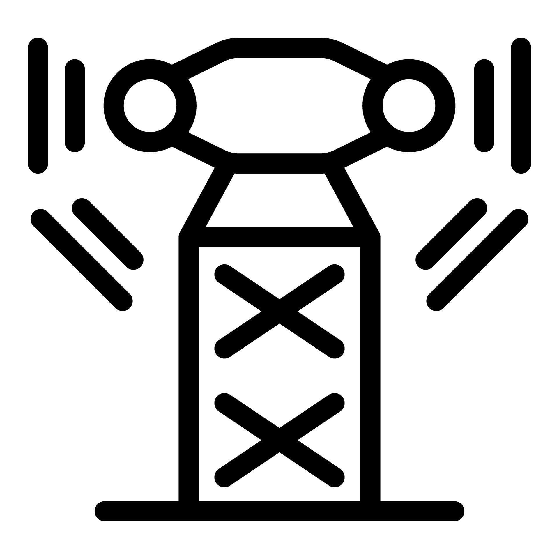 Simple icon representing a radio tower transmitting signals 47439558 Vector Art at Vecteezy