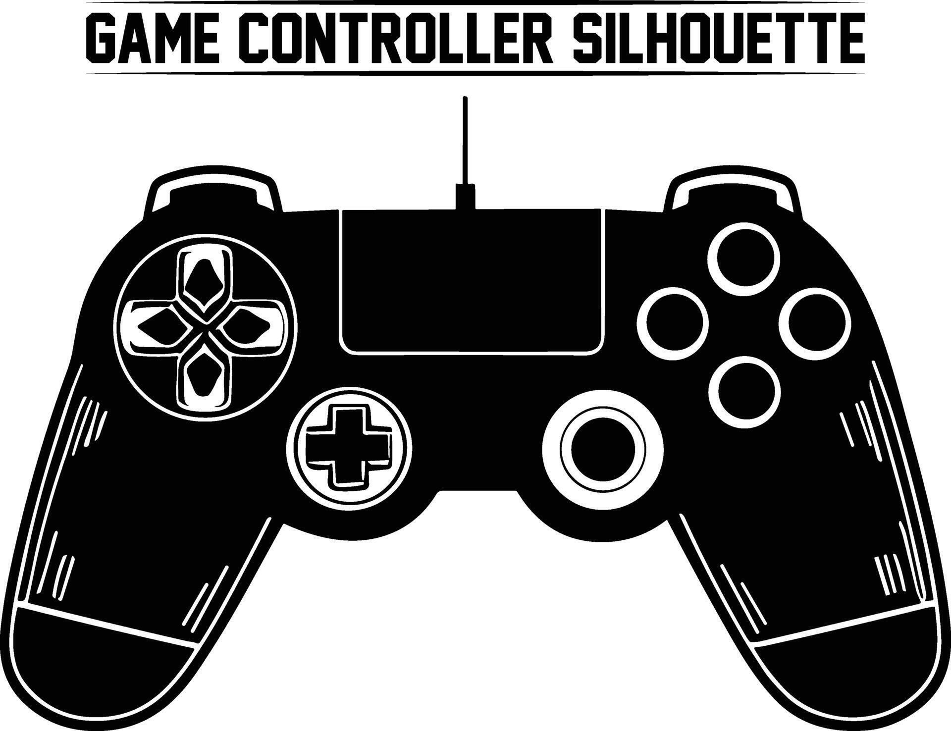 Game controller silhouette bundle, Keypad, gamepad, controller, input device. Console gaming ...
