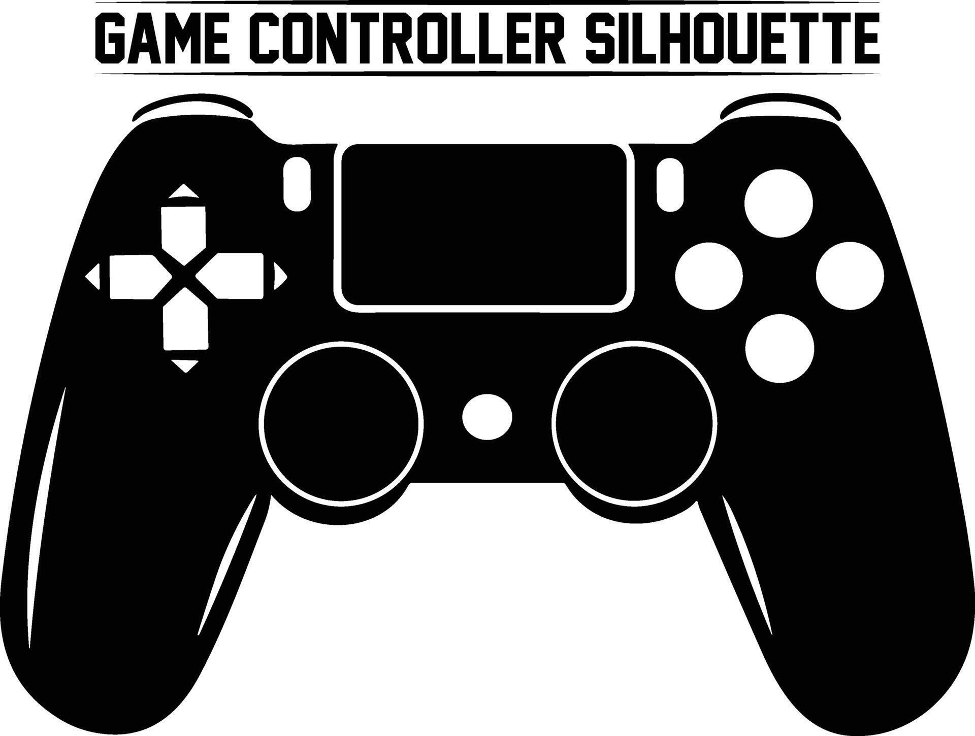 Game controller silhouette bundle, Keypad, gamepad, controller, input device. Console gaming ...