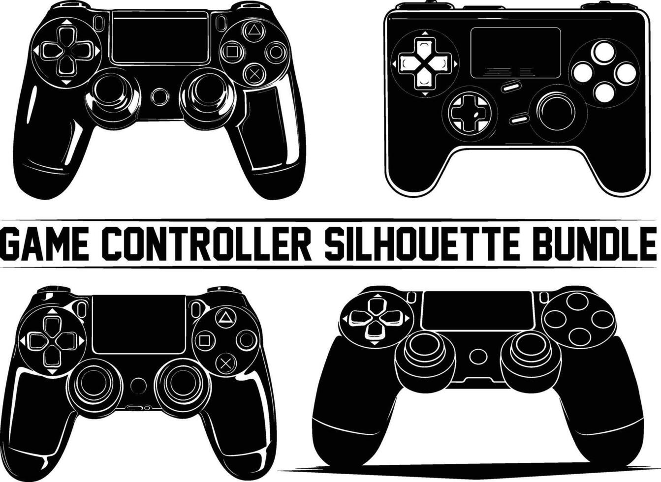 Game controller silhouette bundle, Keypad, gamepad, controller, input ... Game controller silhouette bundle, Keypad, gamepad, controller, input ...