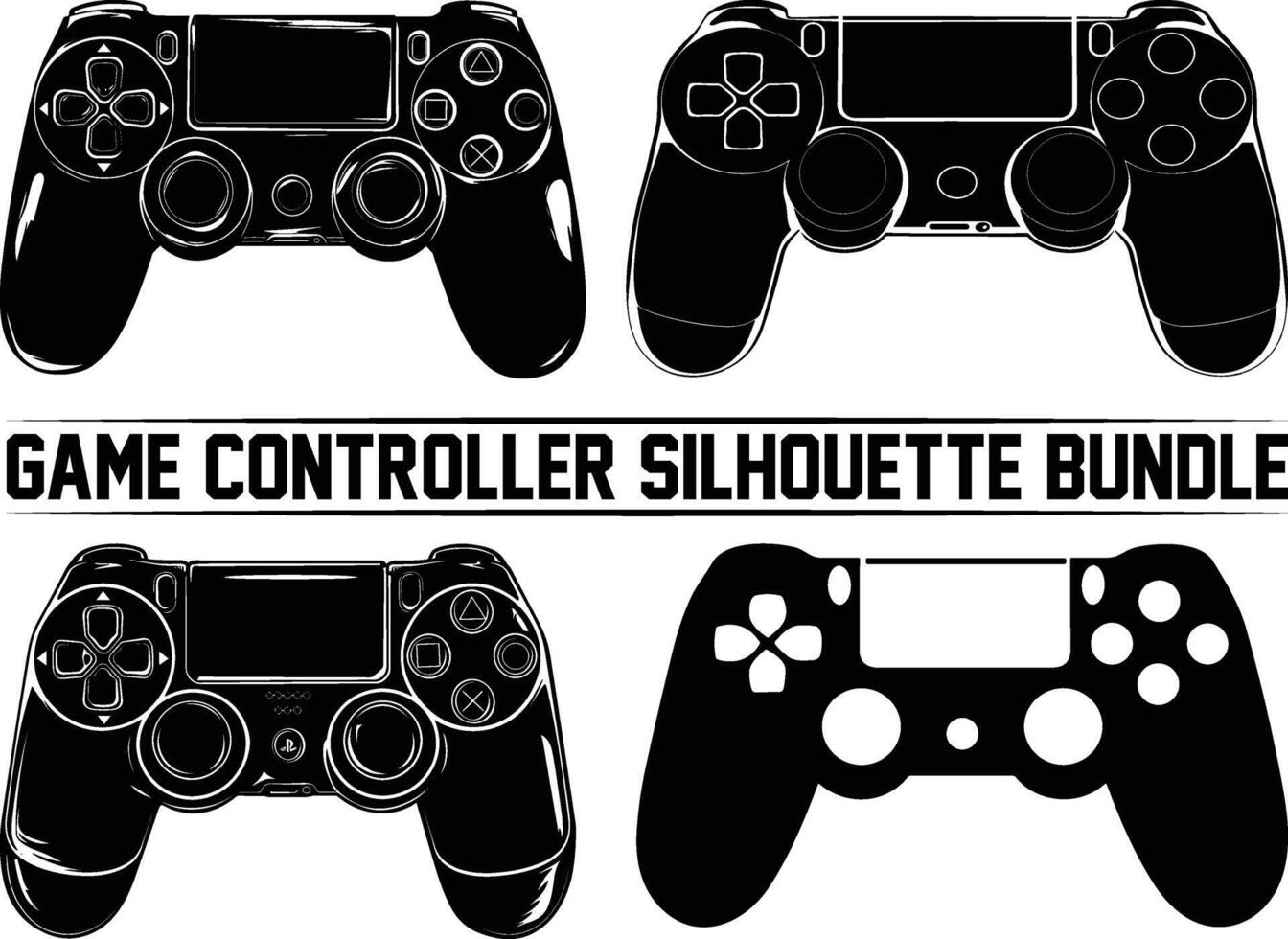 Game controller silhouette bundle, Keypad, gamepad, controller, input ... Game controller silhouette bundle, Keypad, gamepad, controller, input ...