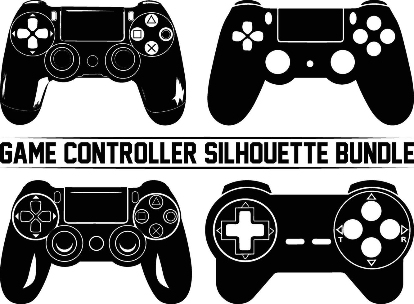 Game controller silhouette bundle, Keypad, gamepad, controller, input ... Game controller silhouette bundle, Keypad, gamepad, controller, input ...