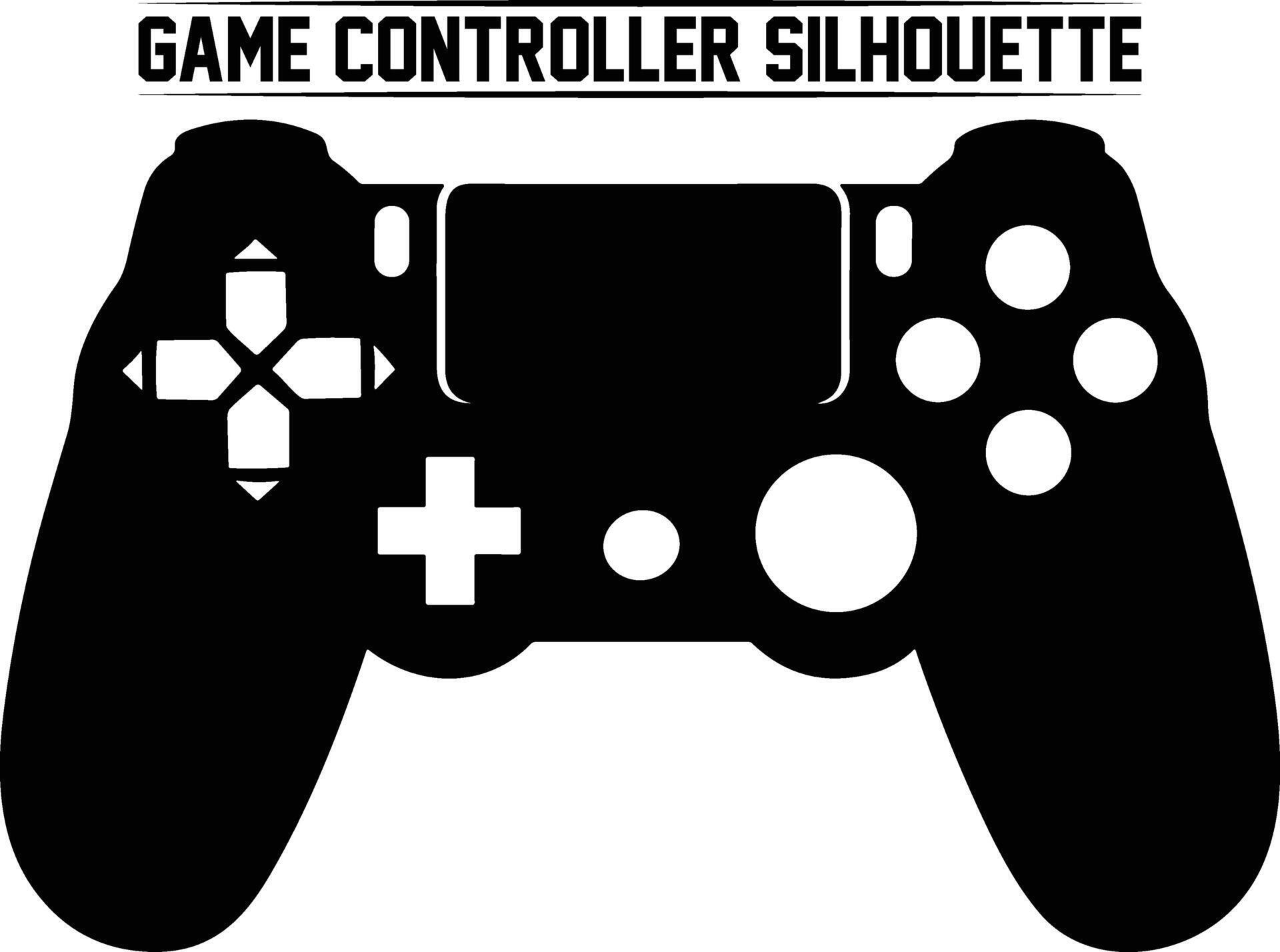 Game controller silhouette bundle, Keypad, gamepad, controller, input device. Console gaming ...
