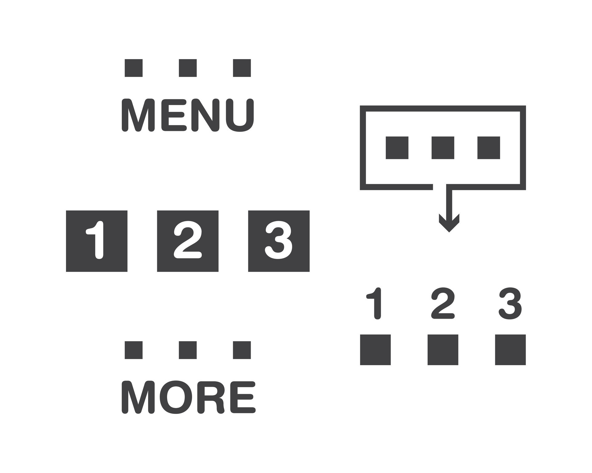 Hamburger Menu Icon Buttons For Website Ui Navigation Mobile App Presentation Design