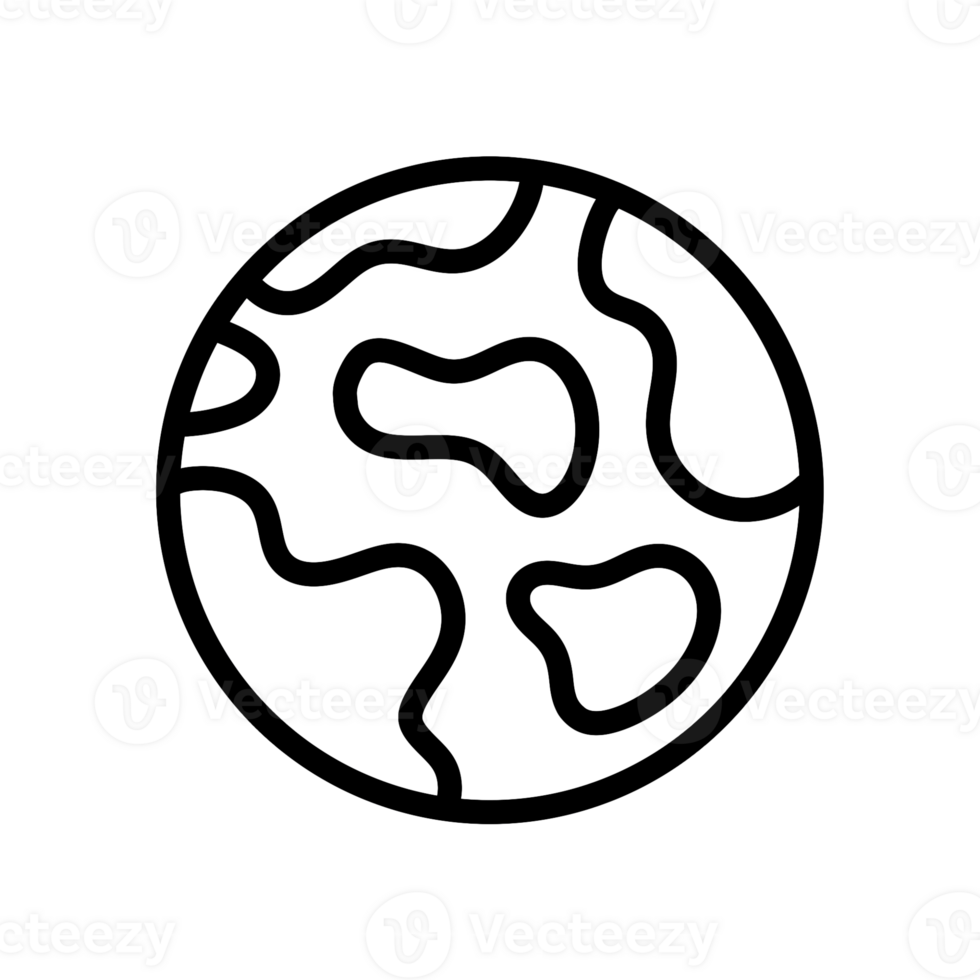 Earth icon with simple design on transparent background 47445335 PNG