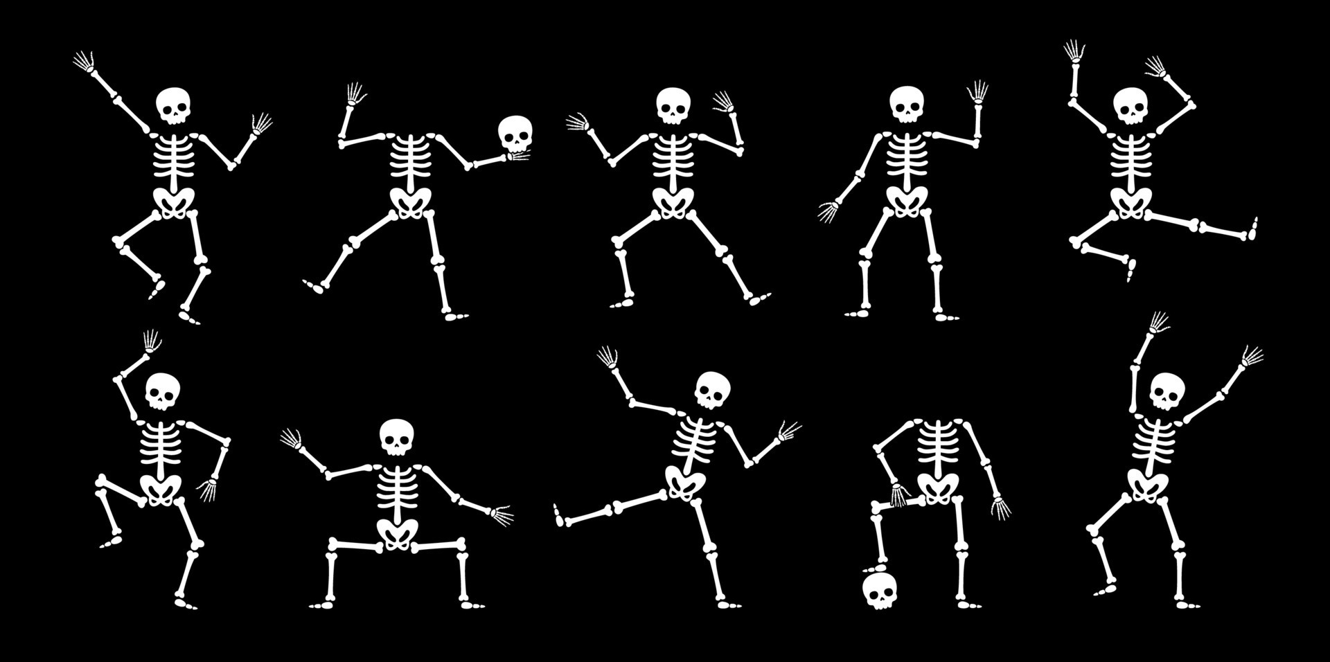Halloween skeleton dance. animation set 47447053 Vector Art at Vecteezy