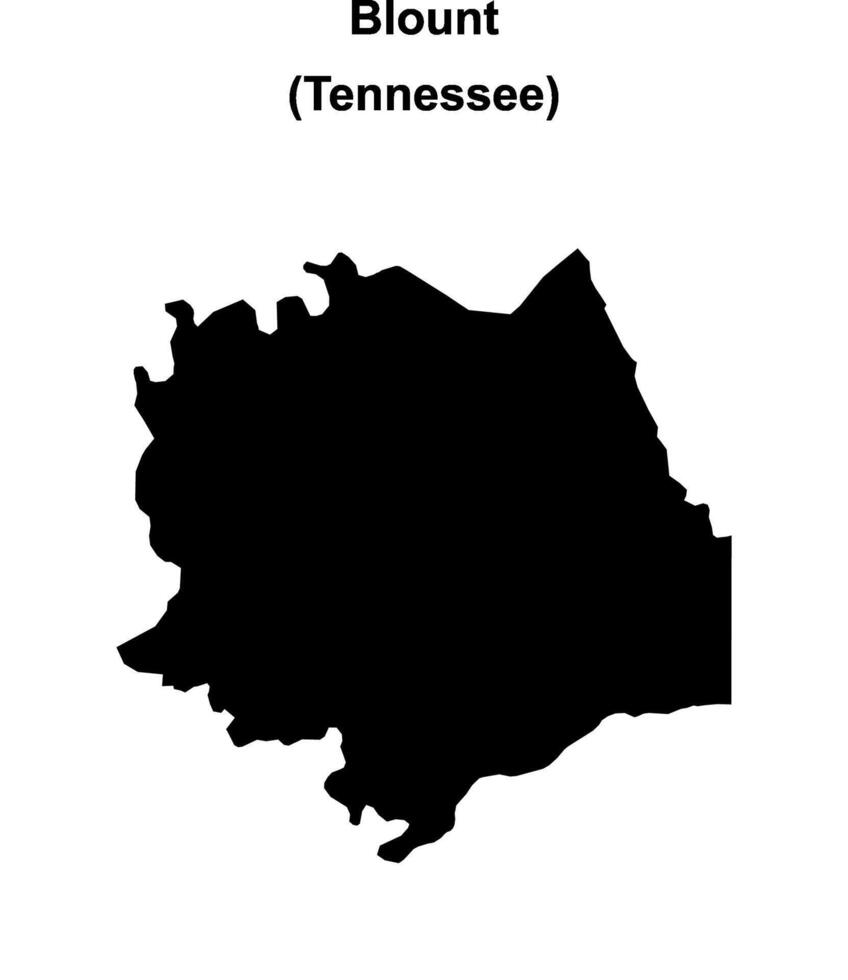 Blount County Tennessee Blank Outline Map 47449632 Vector Art At Vecteezy