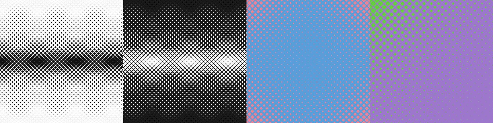 Halftone square pattern set 47450481 Vector Art at Vecteezy