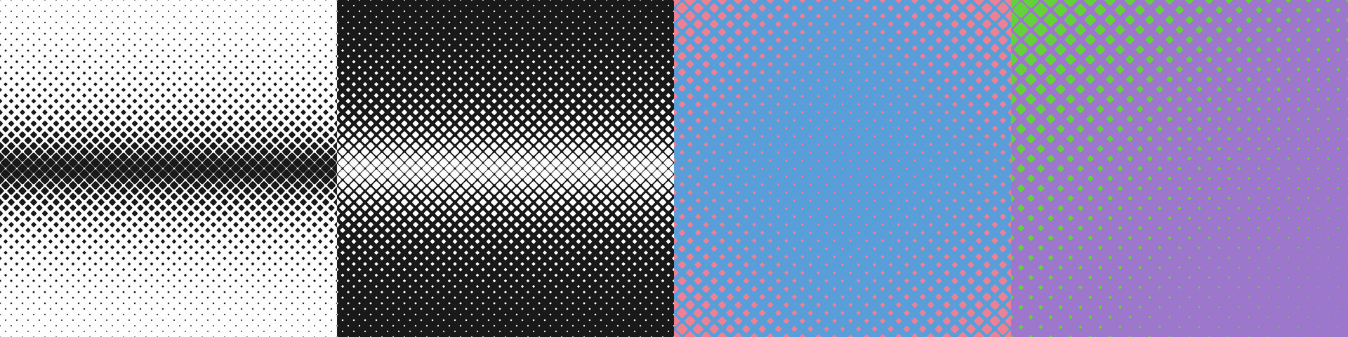Halftone square pattern set 47450481 Vector Art at Vecteezy