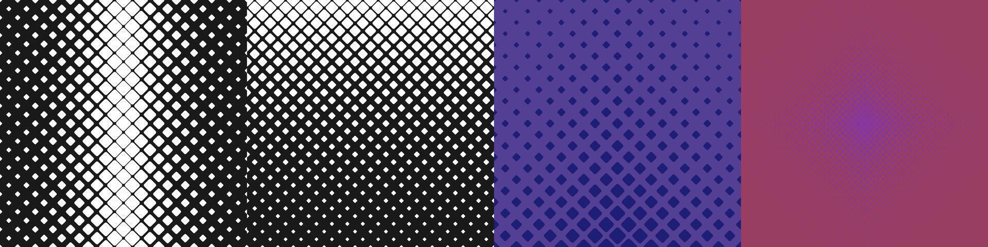 Halftone square pattern set 47450529 Vector Art at Vecteezy