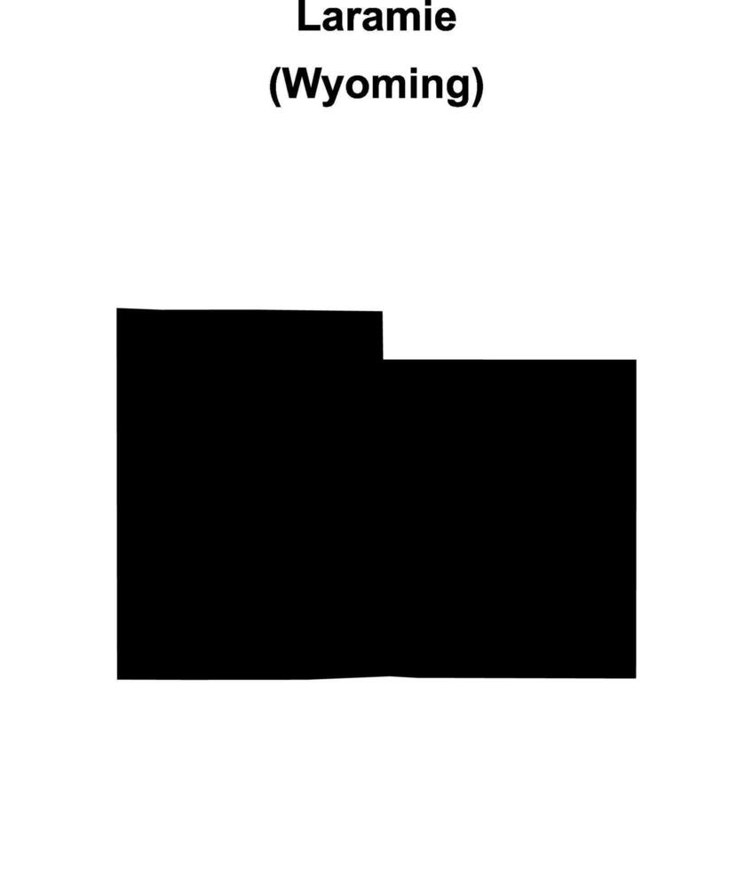 Laramie County Wyoming Blank Outline Map 47450691 Vector Art At Vecteezy